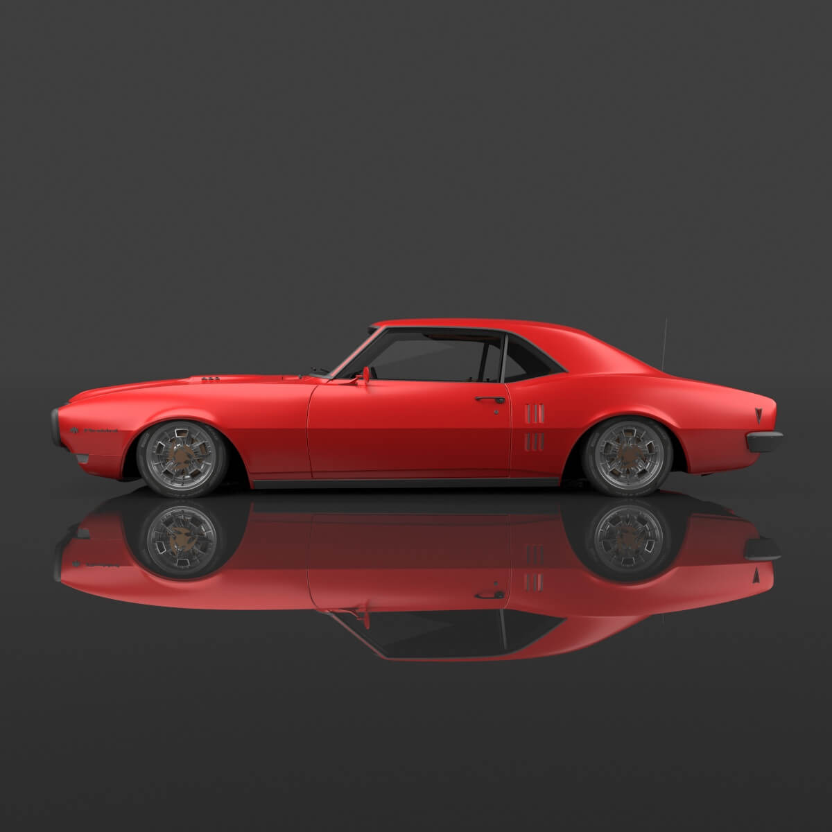 1968 Pontiac Firebird 3D Render, Digital Art by msasdt