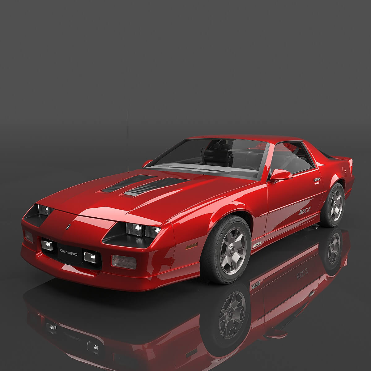 1990 Chevrolet Camaro IROC-Z 3D Render, Digital Art by msasdt