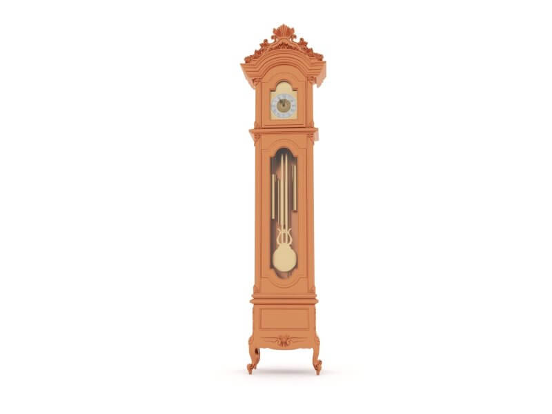 Grand Father Clock - 3D Model by msasdt