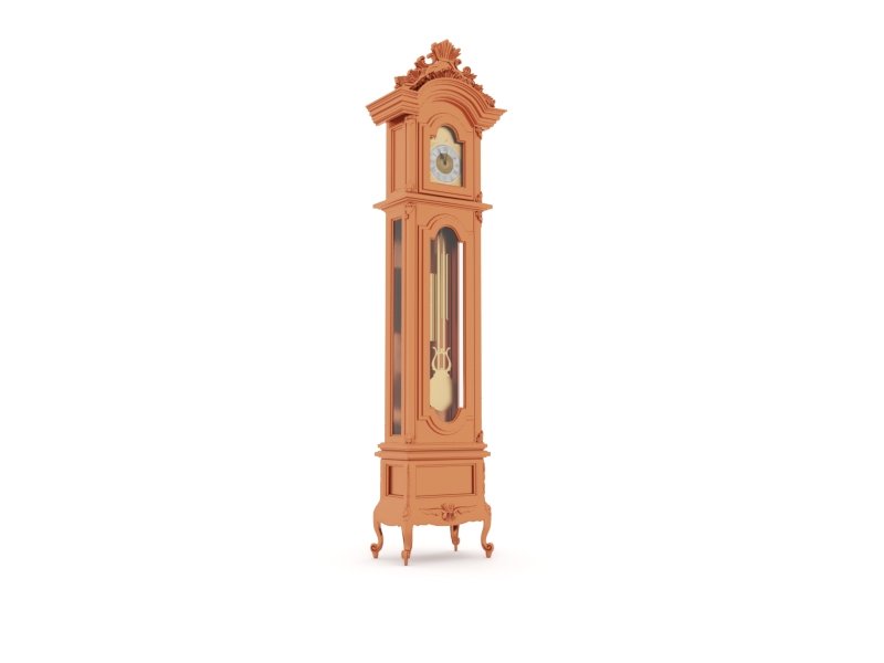 Grand Father Clock - 3D Model by msasdt