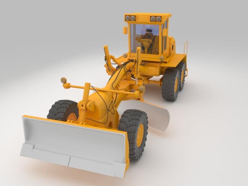 Grayder Working Machine - 3D Model by msasdt