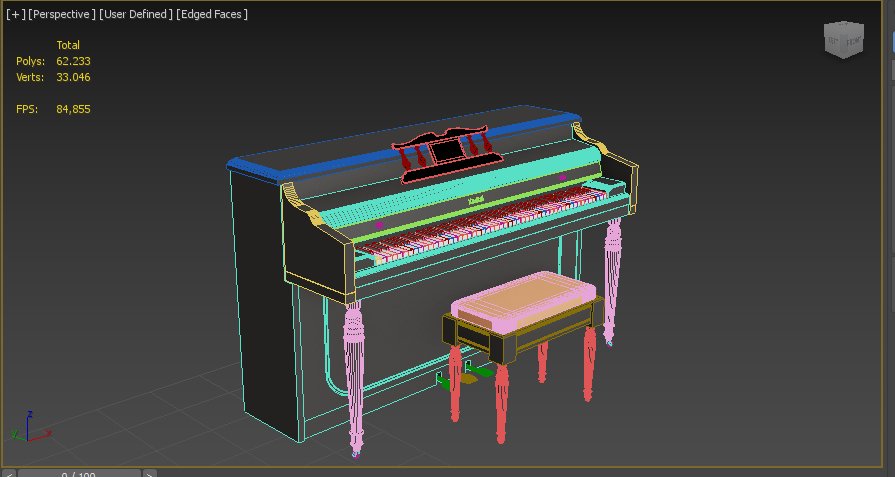 Piano - 3D Model by msasdt