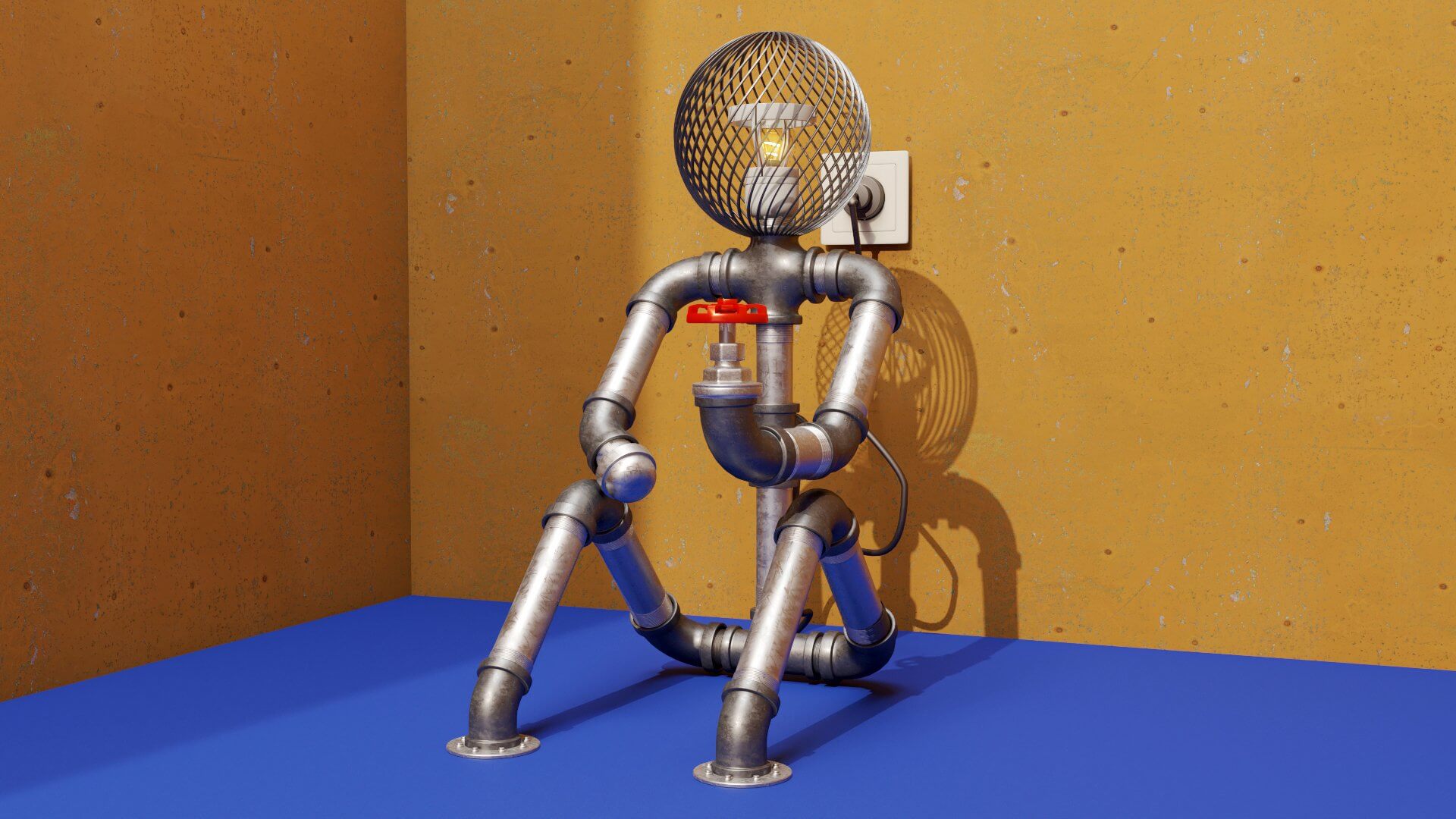 Pipe Decorative Lamp 4 - 3D Model by msasdt