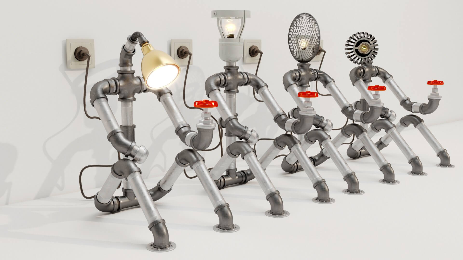 Pipe Decorative Lamp - 3D Model by msasdt