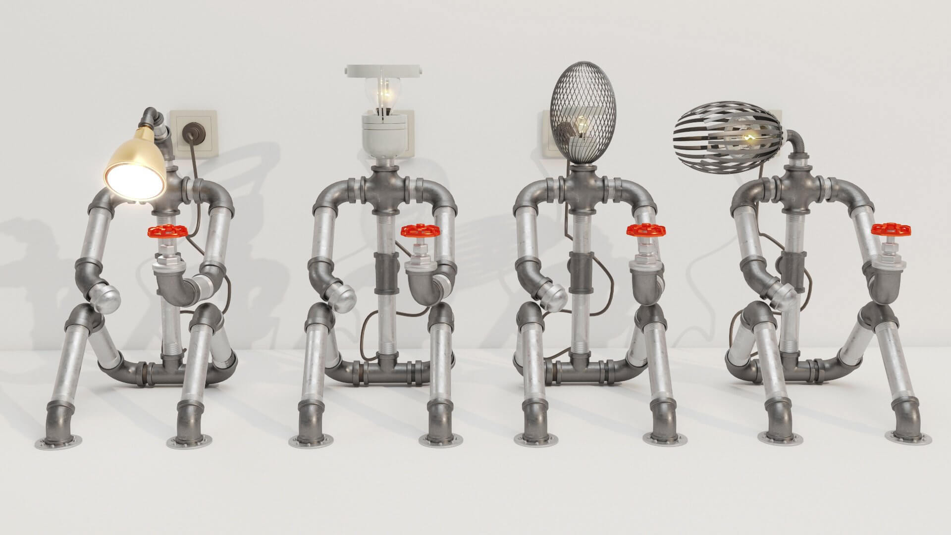 Pipe Decorative Lamp - 3D Model by msasdt