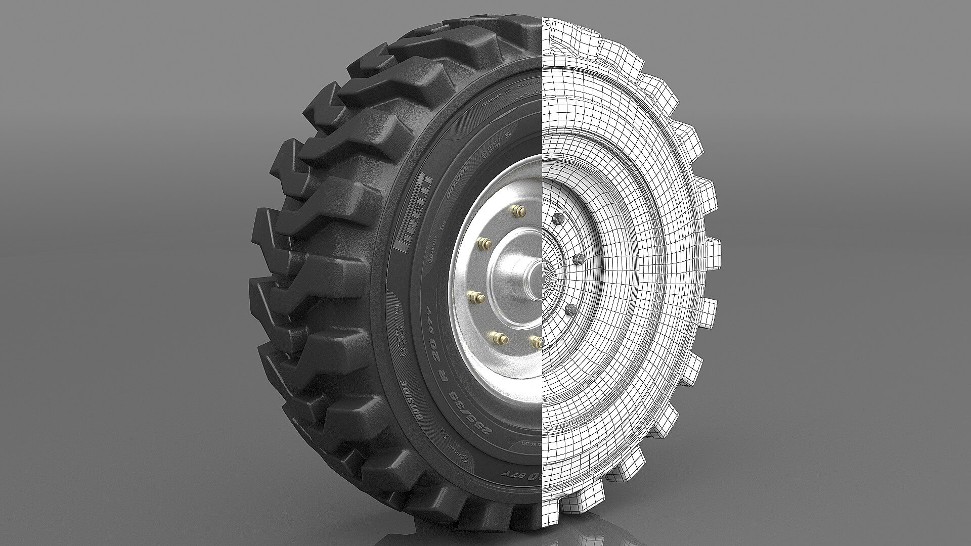 Truck Tire 2 - 3D Model by msasdt