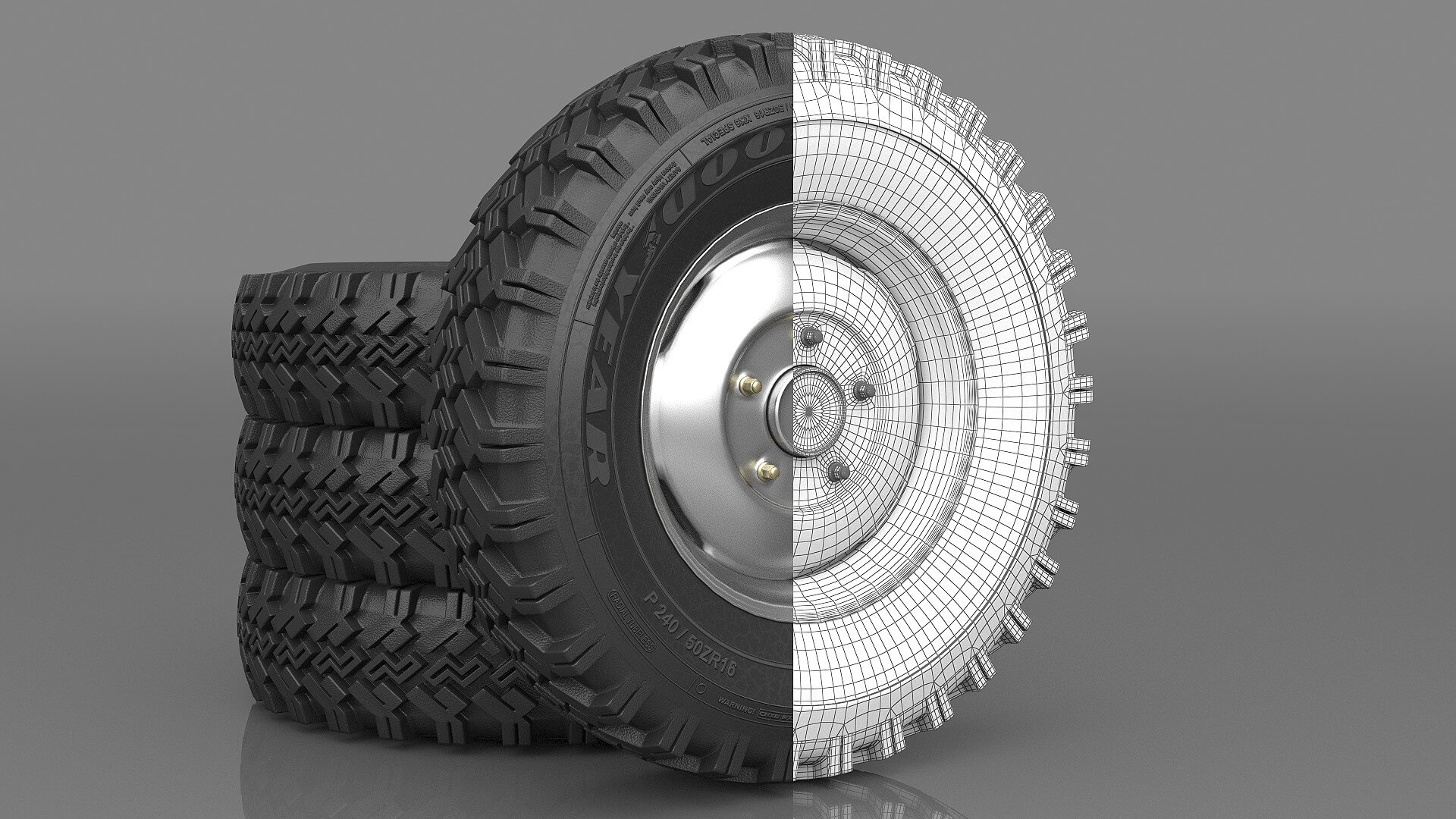 Truck Tire - 3D Model by msasdt