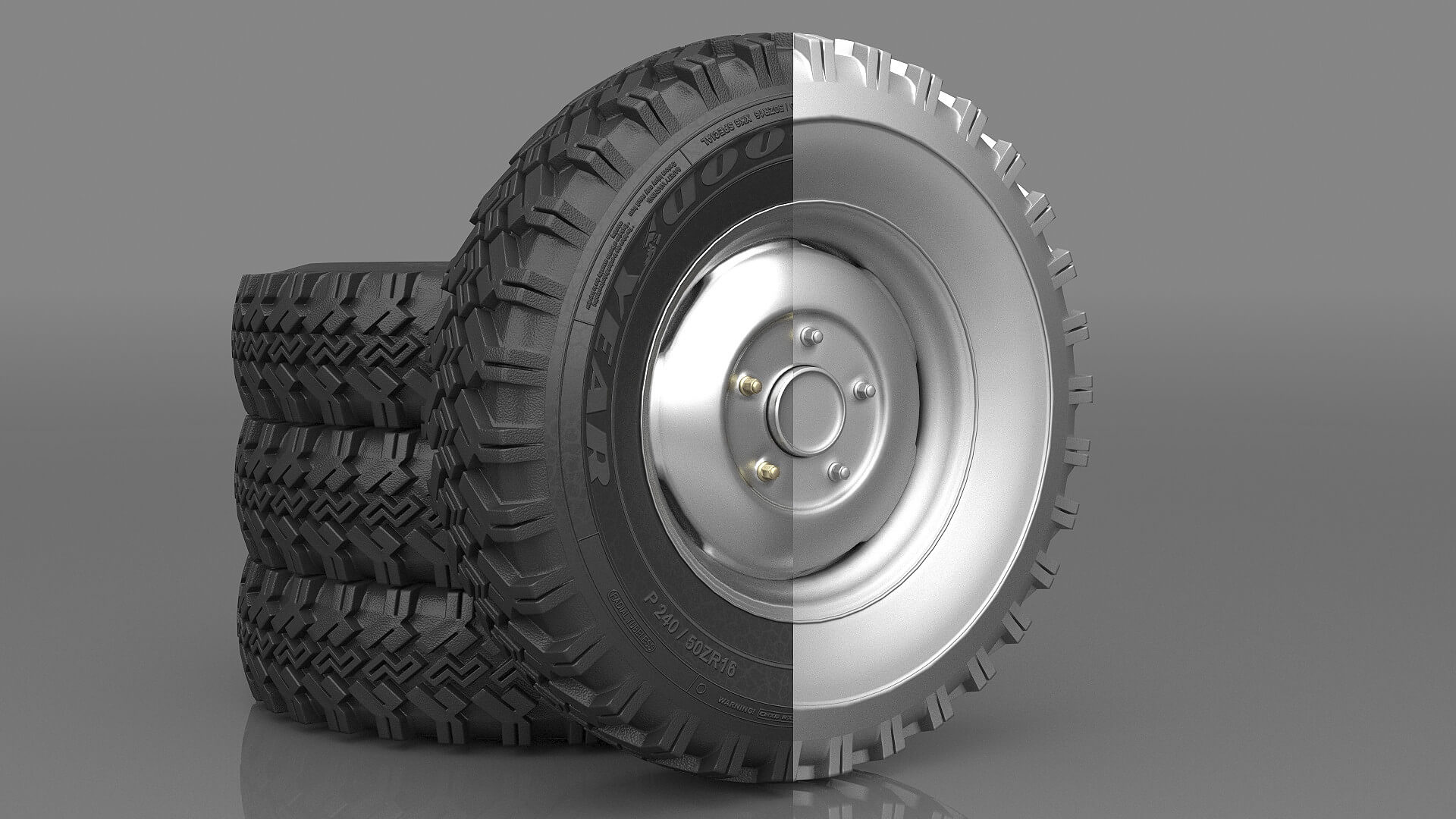 Truck Tire - 3D Model by msasdt