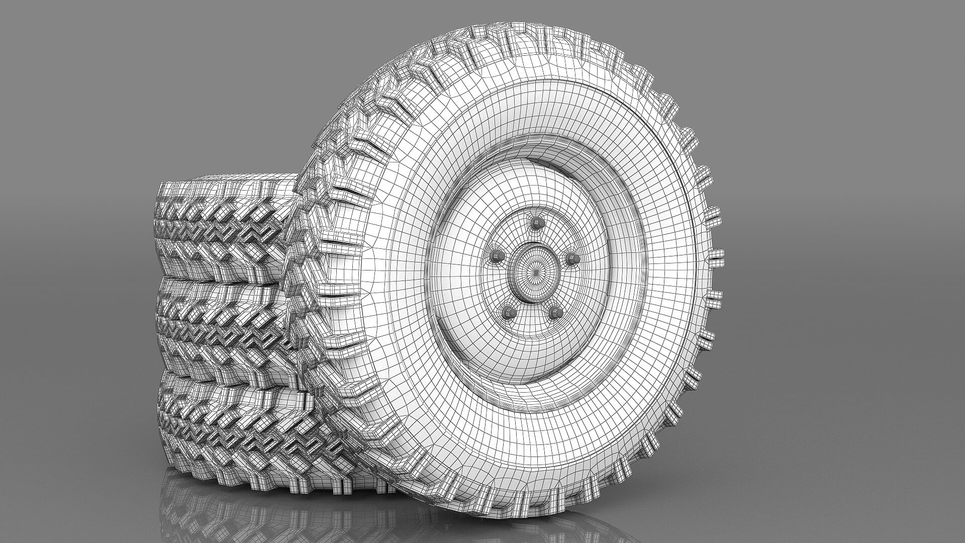 Truck Tire - 3D Model by msasdt