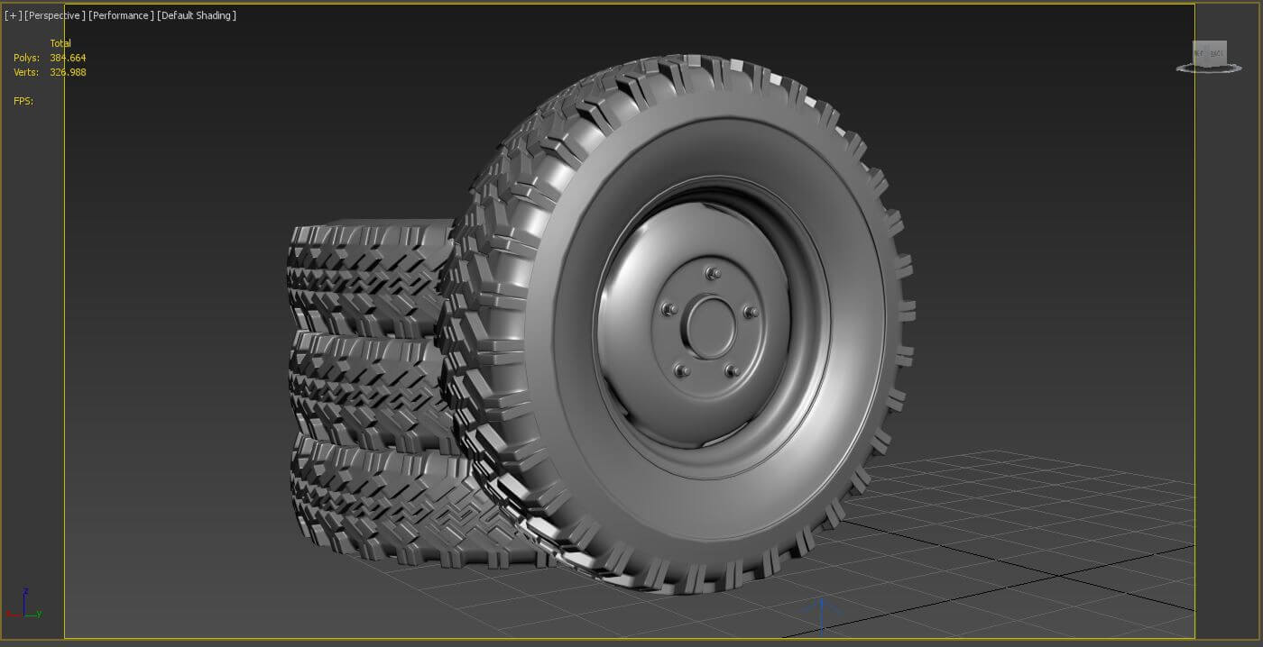 Truck Tire - 3D Model by msasdt