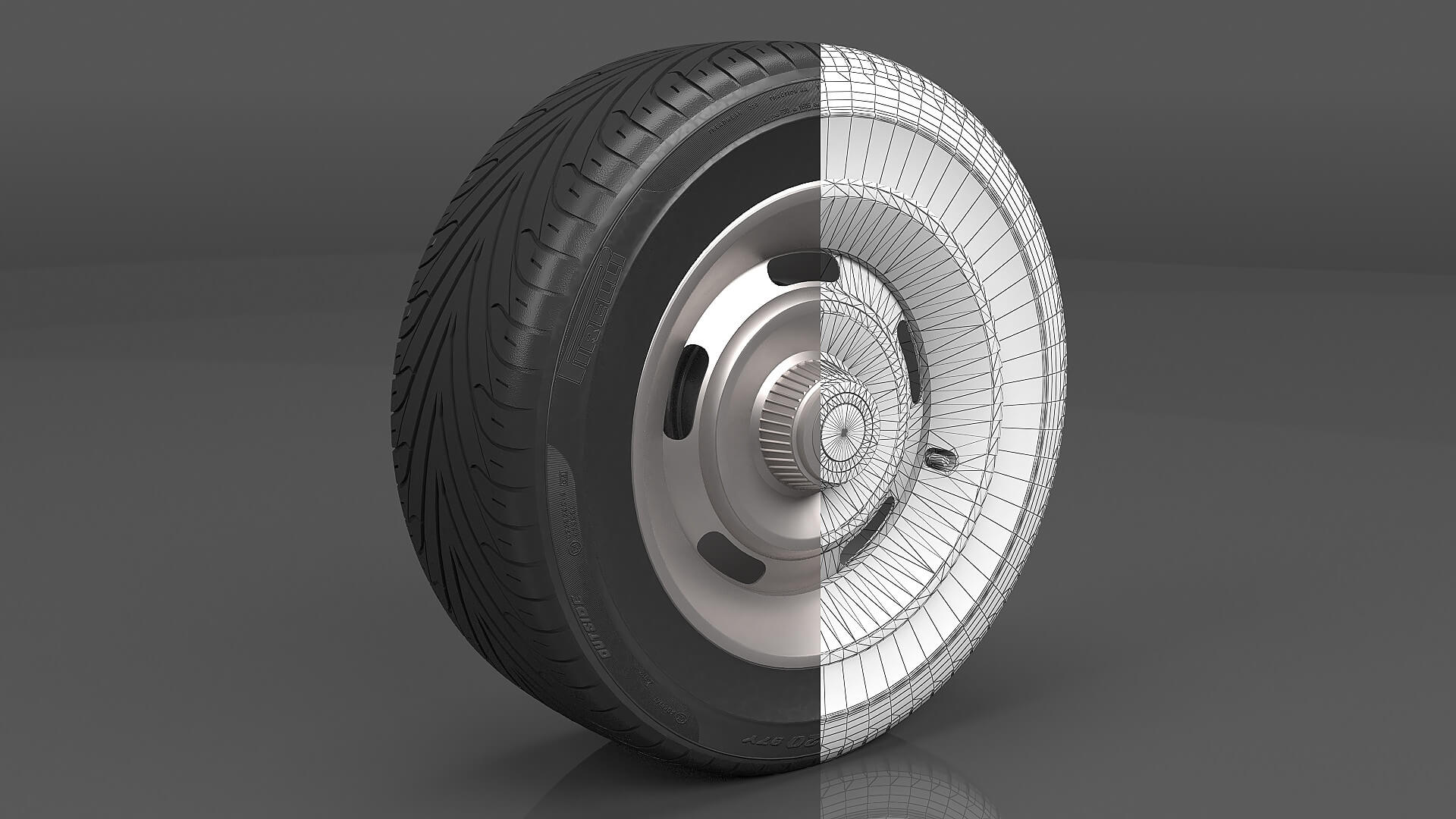 Wheel and Tire 5 - 3D Model by msasdt
