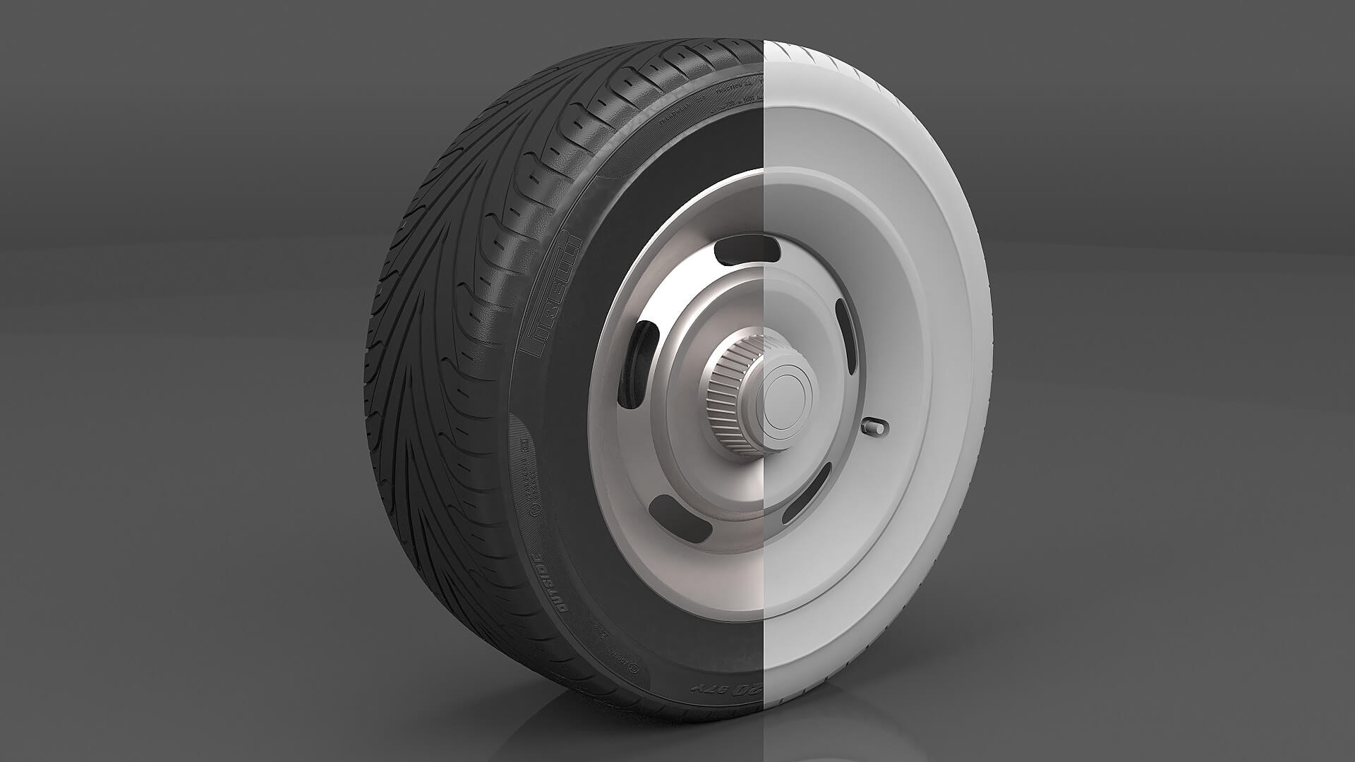Wheel and Tire 5 - 3D Model by msasdt