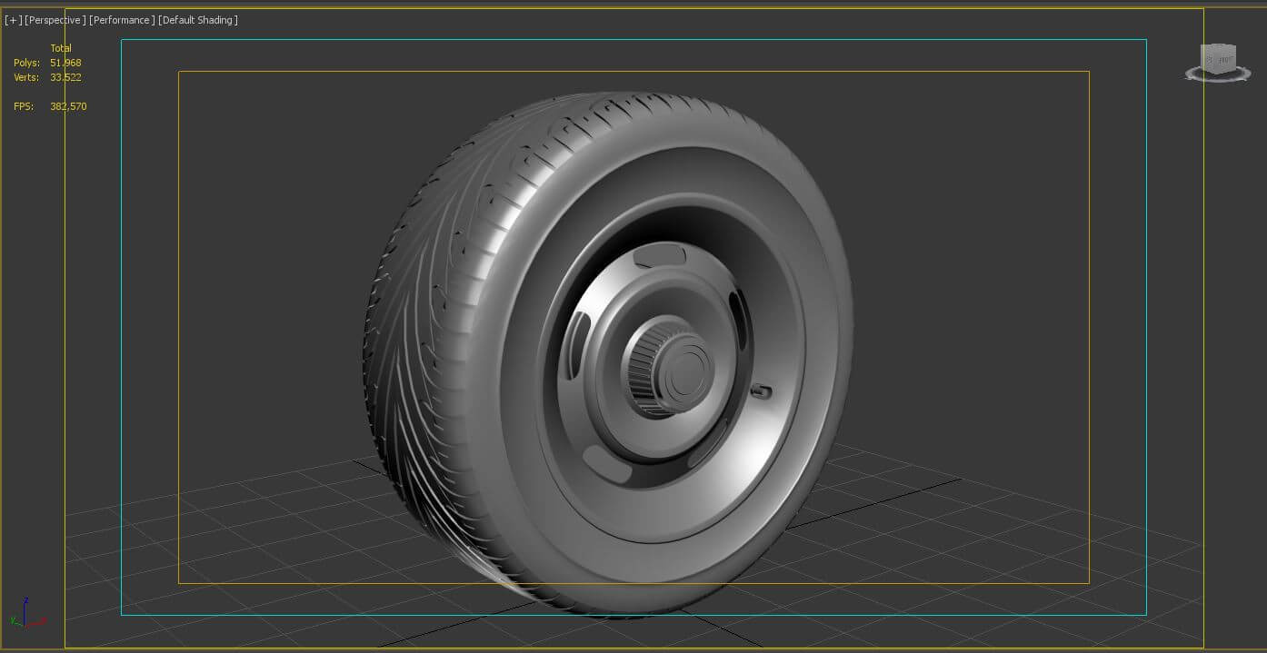 Wheel and Tire 5 - 3D Model by msasdt