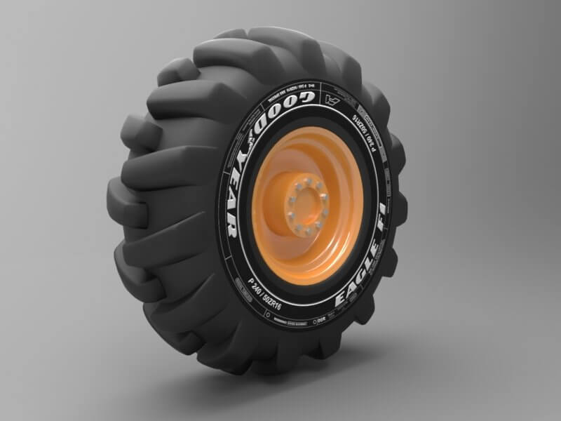Tractor Tire - 3D Model by msasdt