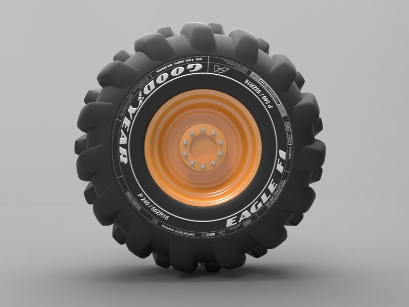 Tractor Tire - 3D Model by msasdt
