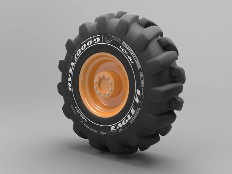 Tractor Tire - 3D Model by msasdt