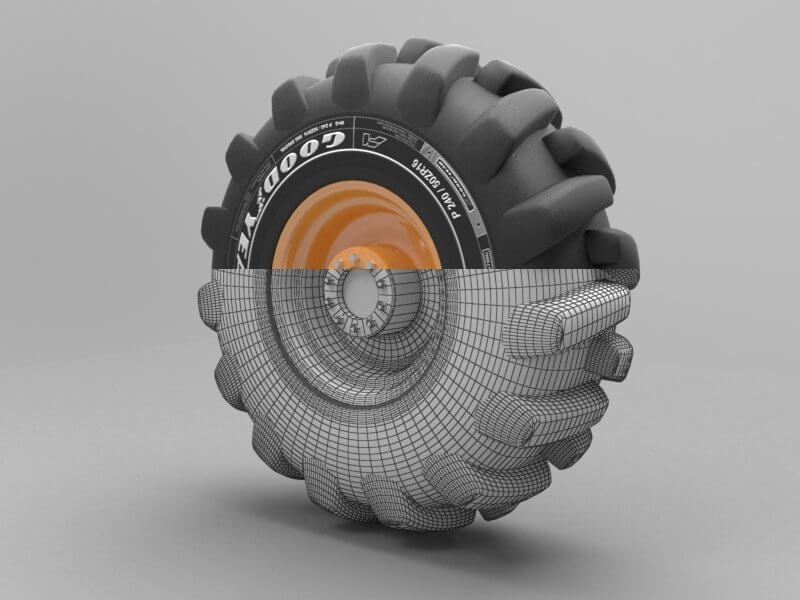 Tractor Tire - 3D Model by msasdt