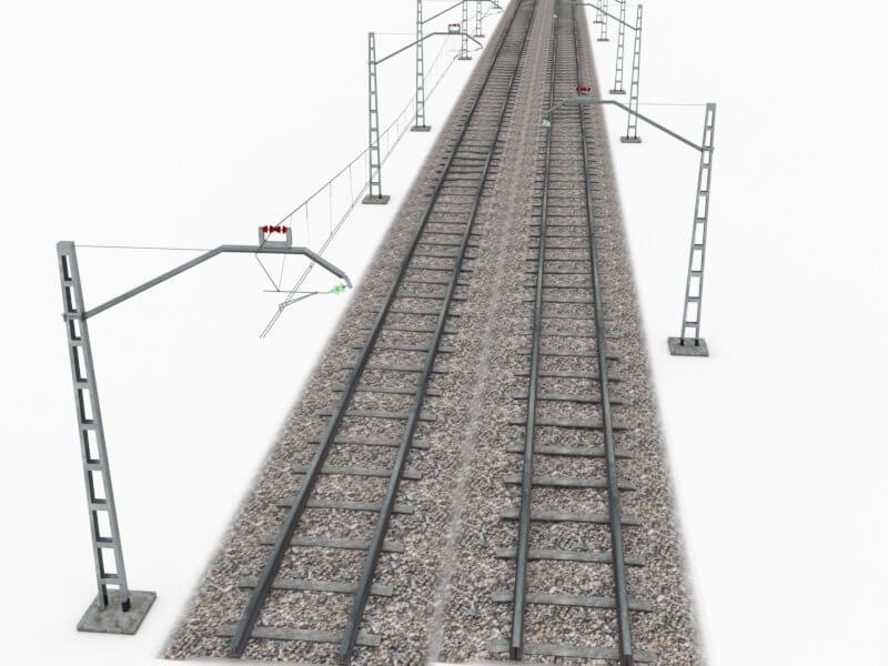 Train Rail - 3D Model by msasdt