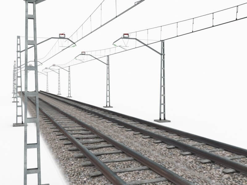 Train Rail - 3D Model by msasdt