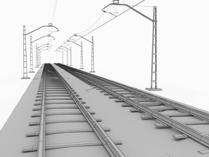 Train Rail - 3D Model by msasdt