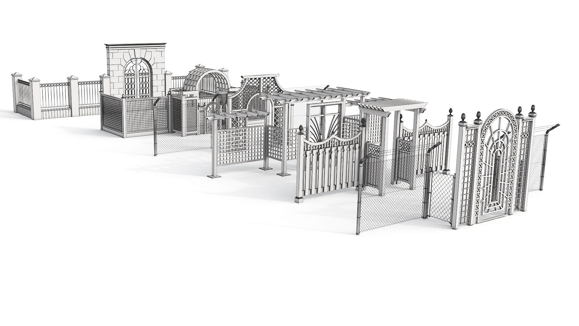Wood Garden Gate - 3D Model by msasdt