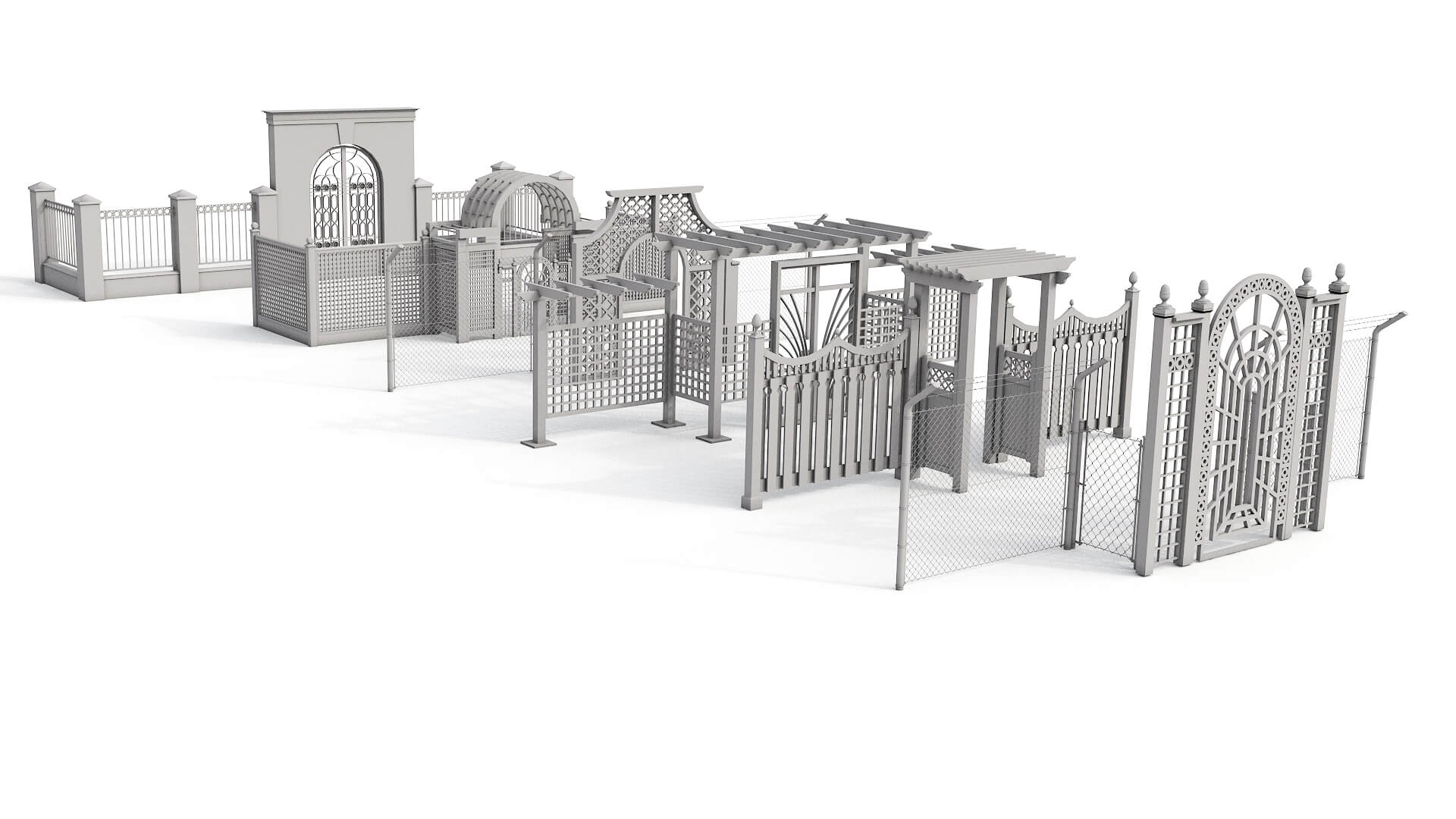 Wood Garden Gate - 3D Model by msasdt