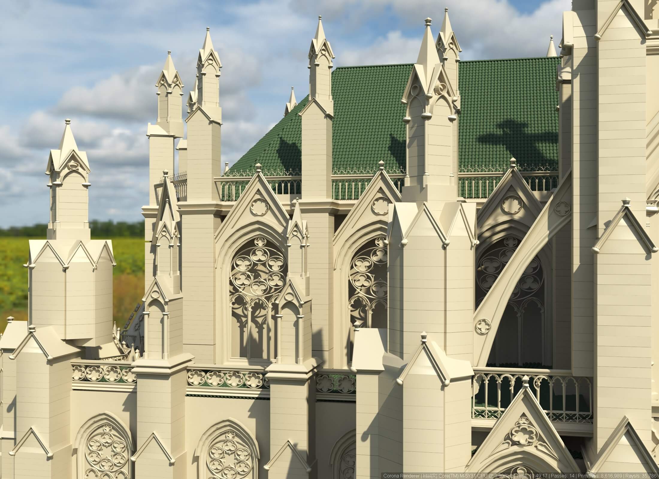St Patrick's Cathedral - 3D Model by msemenovared