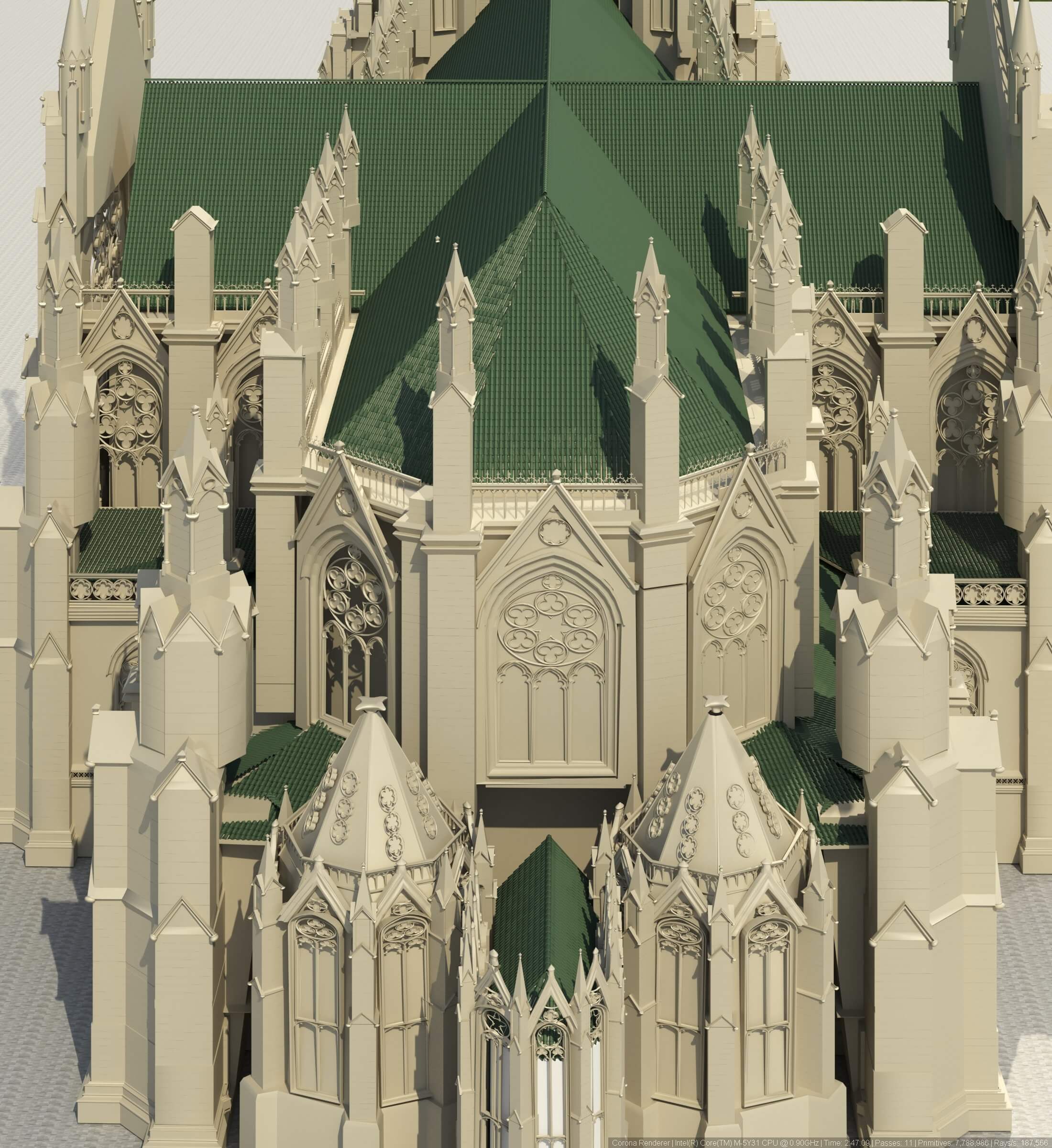 St Patrick's Cathedral - 3D Model by msemenovared