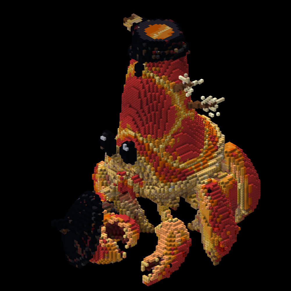 Armored Crab of Mincraft - 3D Model by msilence