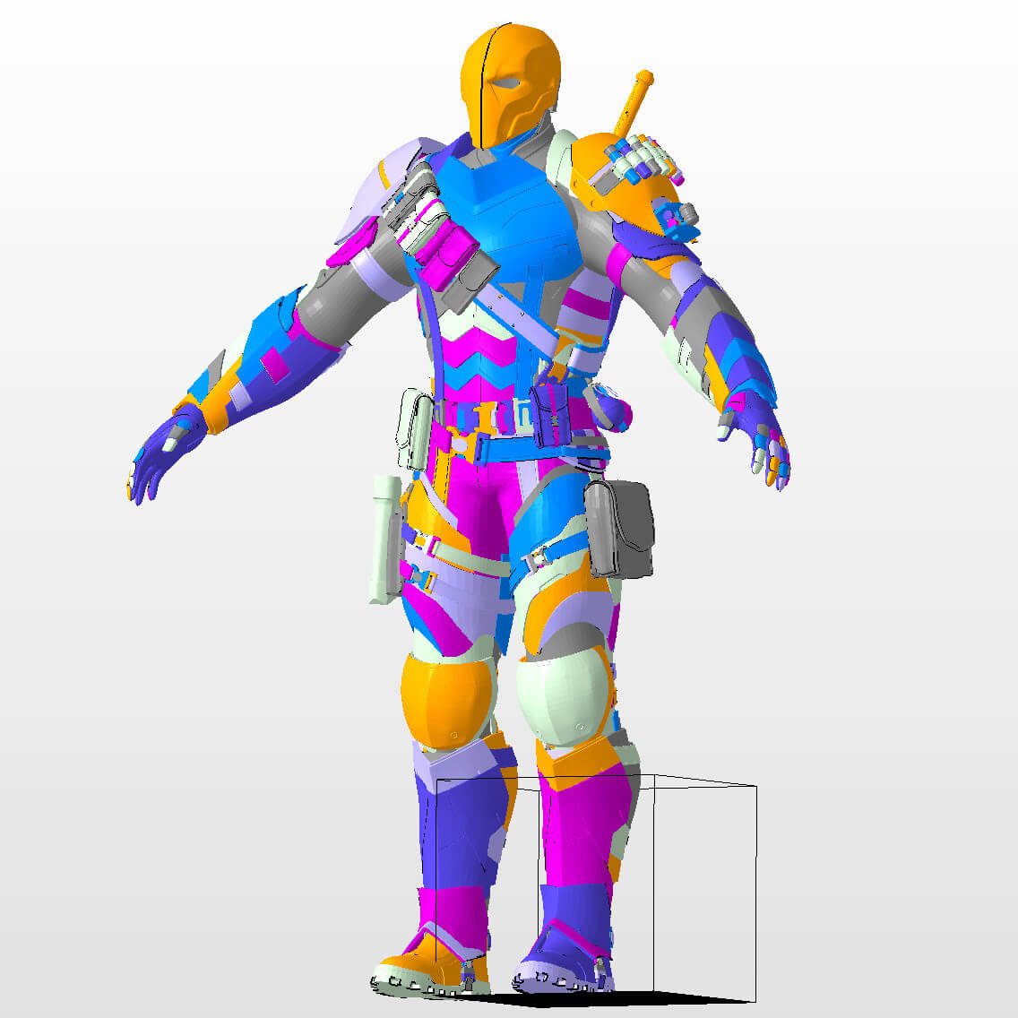 DeathStroke Standing Pose 3D Model by msprenders
