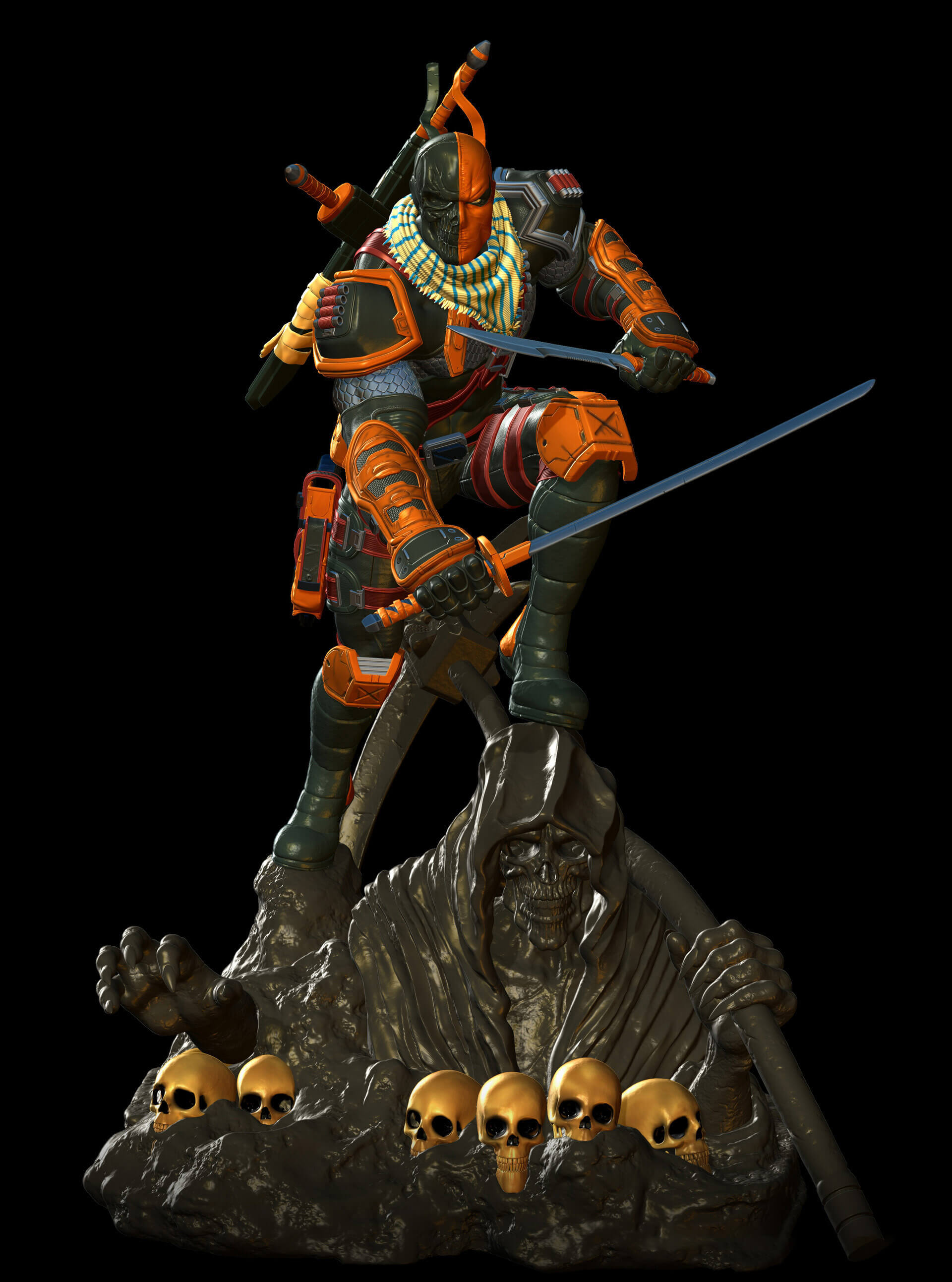 DeathStroke Statue 3D Print by msprenders