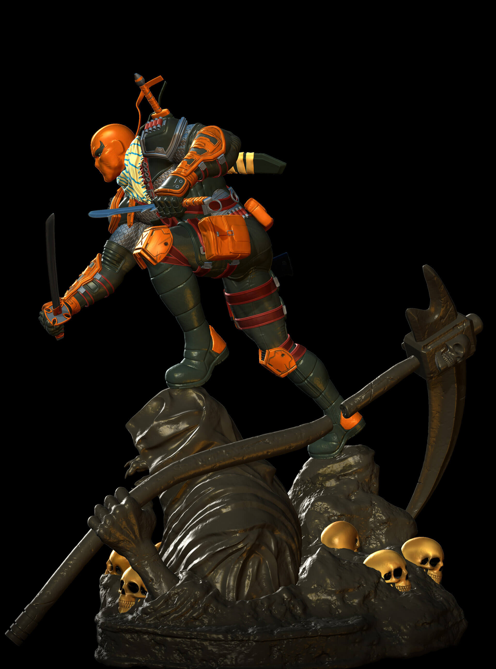 DeathStroke Statue 3D Print by msprenders