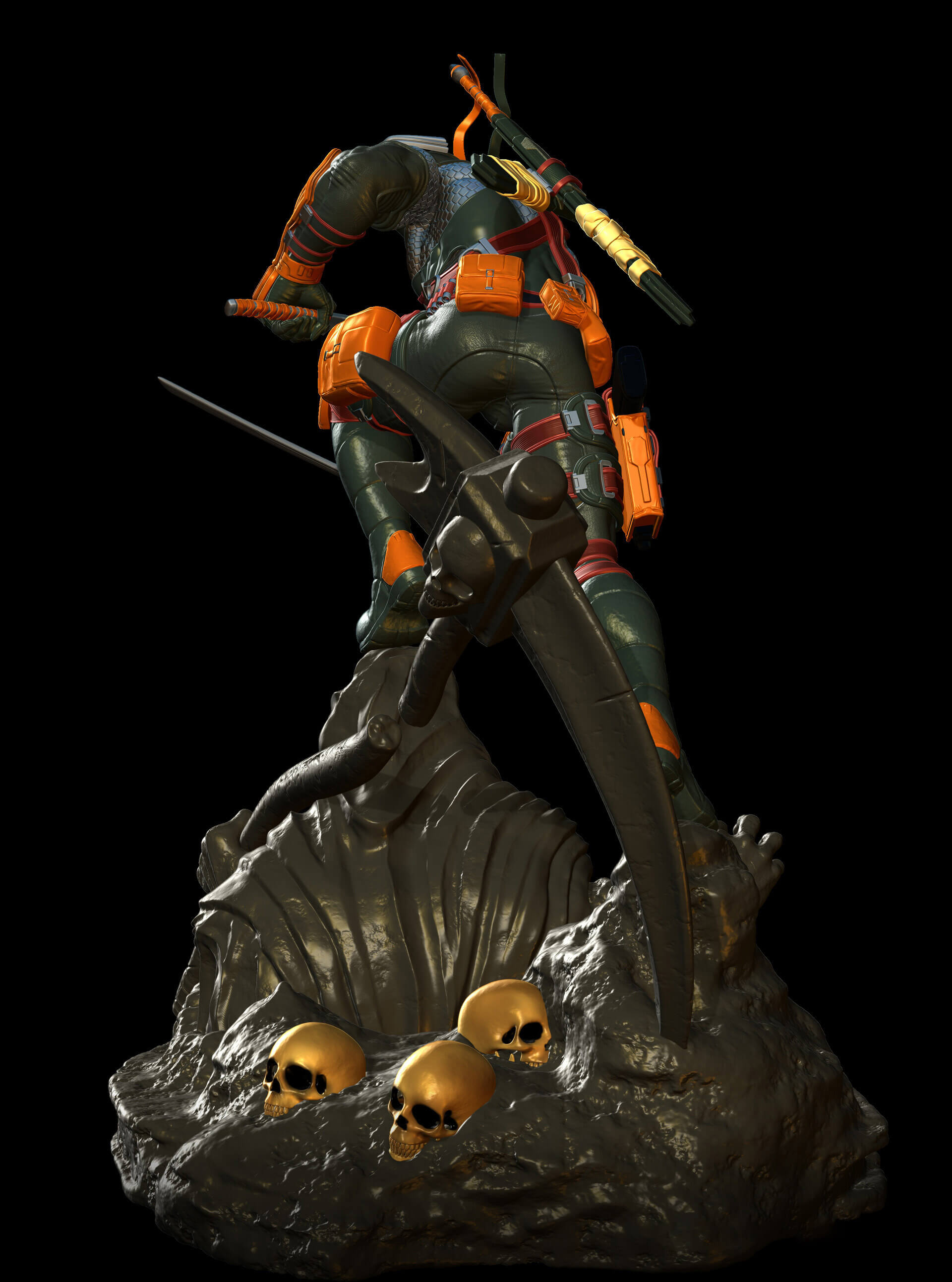 DeathStroke Statue 3D Print by msprenders