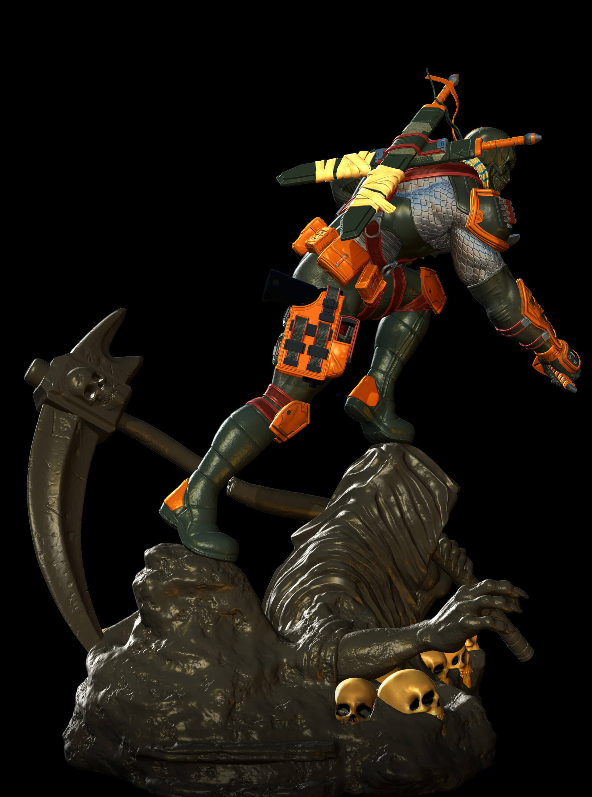 DeathStroke Statue 3D Print by msprenders