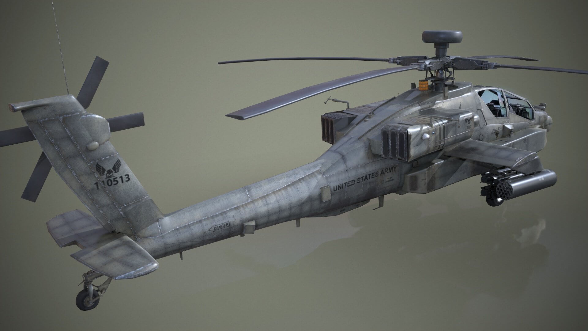 AH-64D Apache Longbow Helicopter 3D Model by MSWoodvine