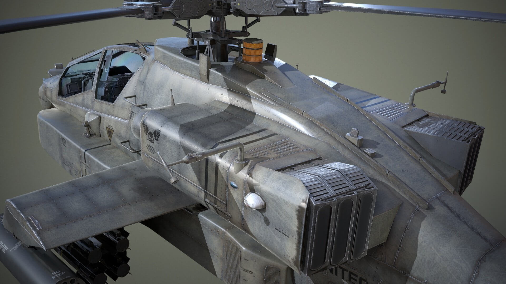 AH-64D Apache Longbow Helicopter 3D Model by MSWoodvine