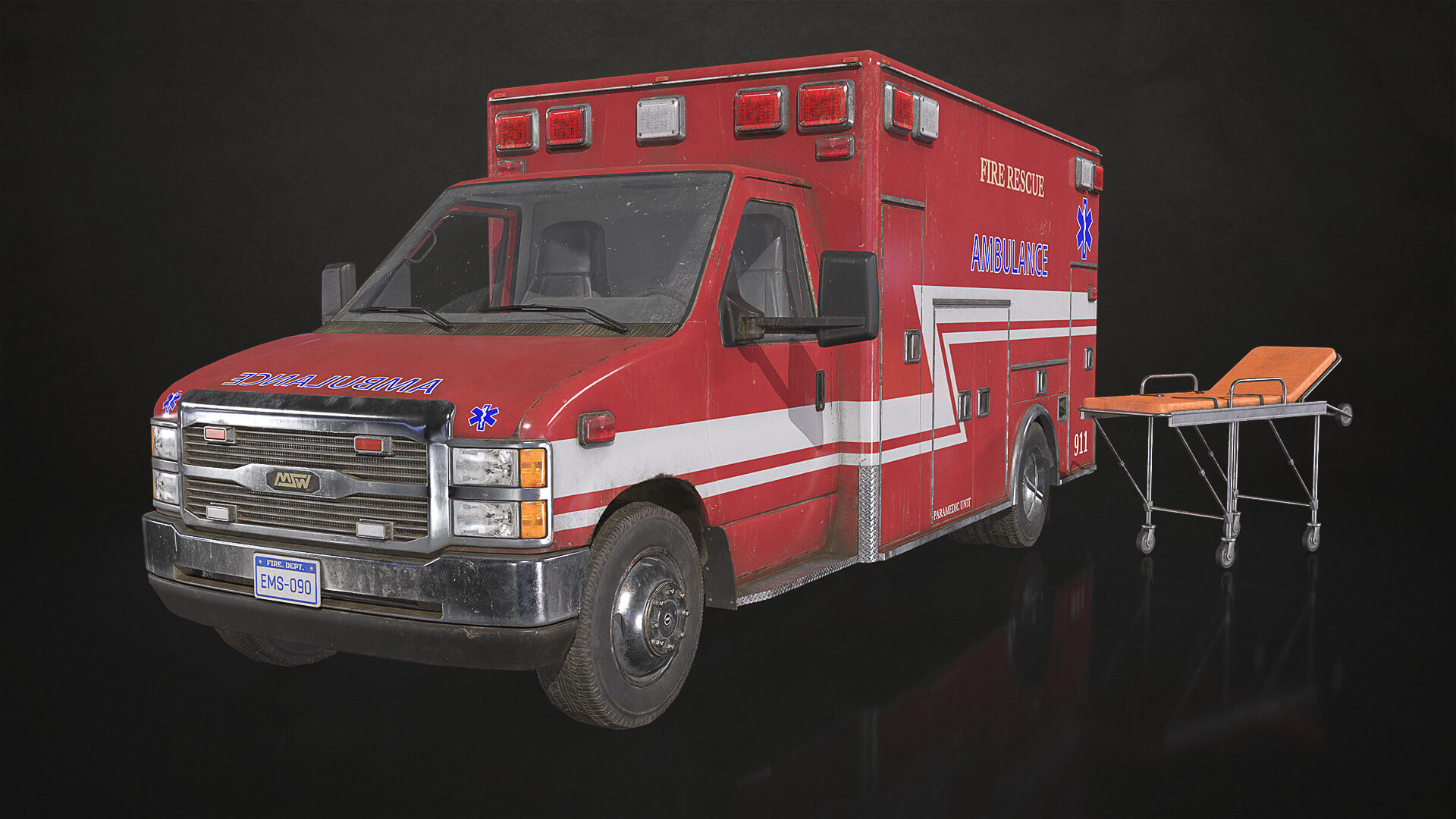 Ambulance Type 2 - 3D Model by MSWoodvine