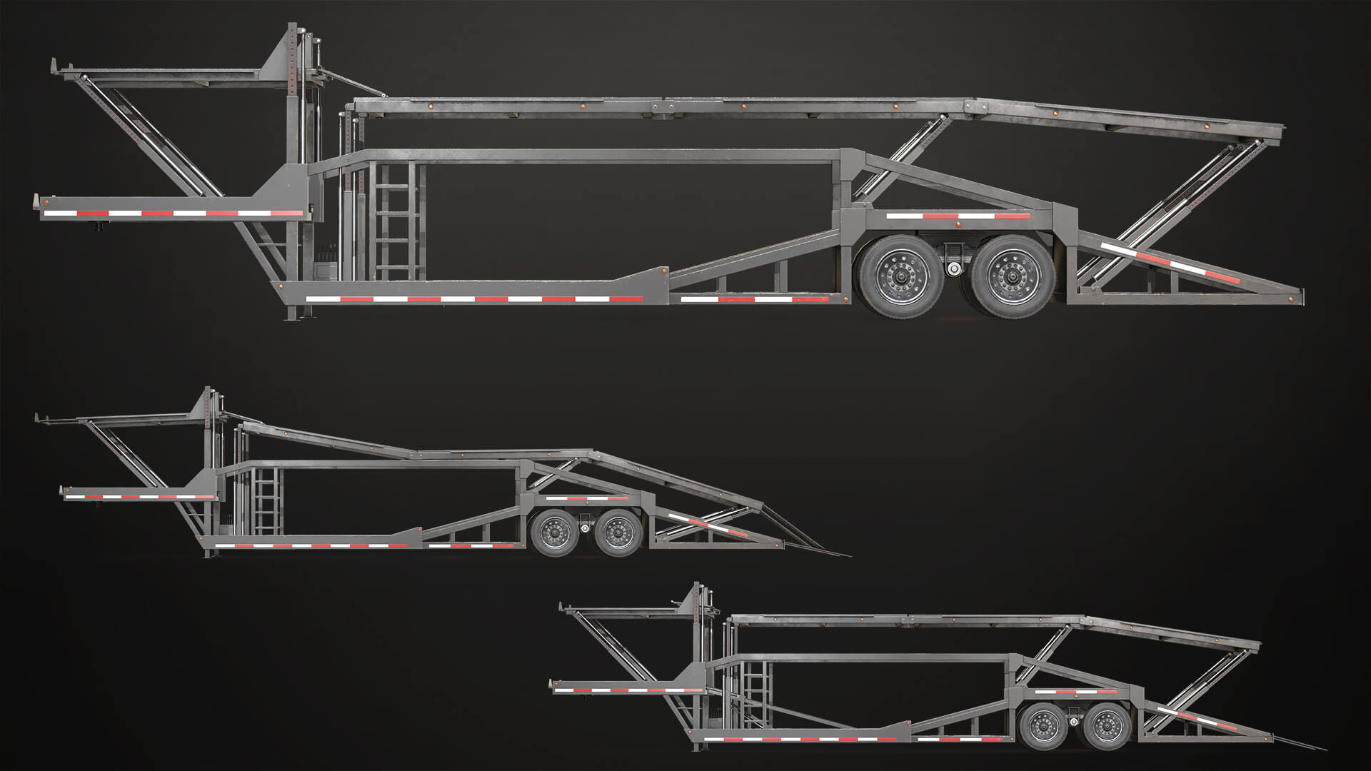 Car Carrier Trailer - 3D Model by MSWoodvine