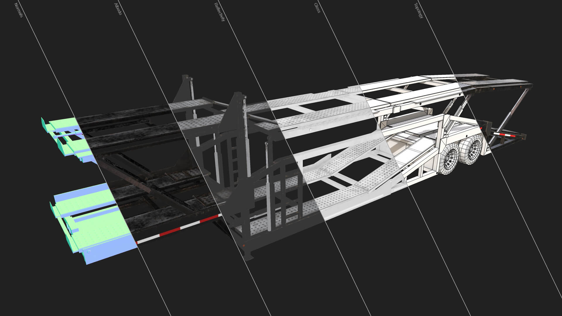 Car Carrier Trailer - 3D Model by MSWoodvine