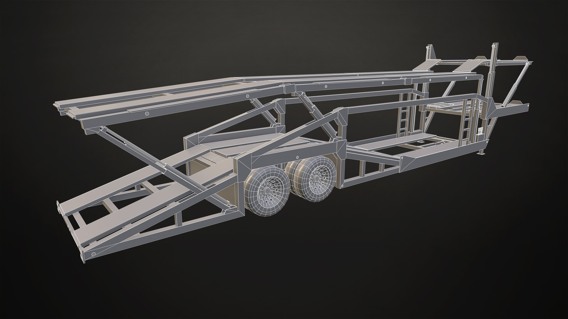 Car Carrier Trailer - 3D Model by MSWoodvine