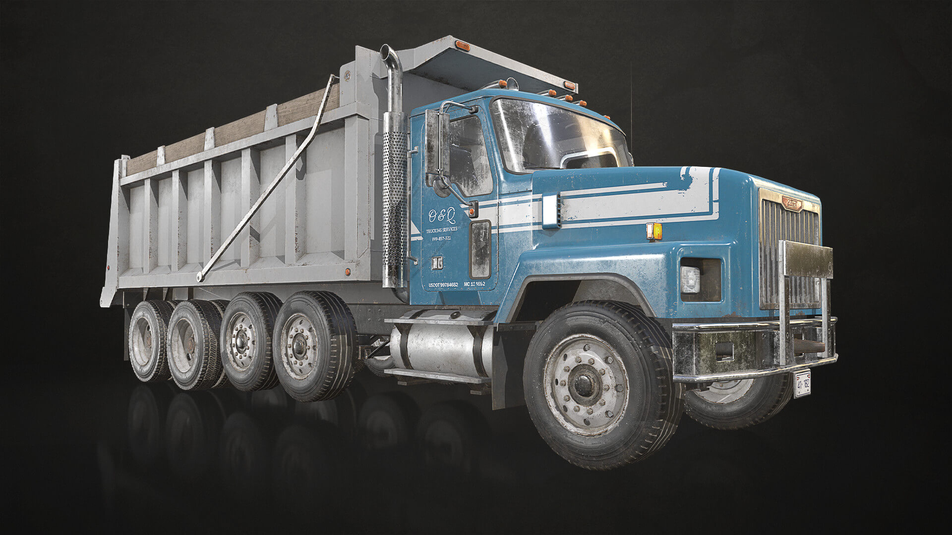 Classic Dump Truck - 3D Model by MSWoodvine