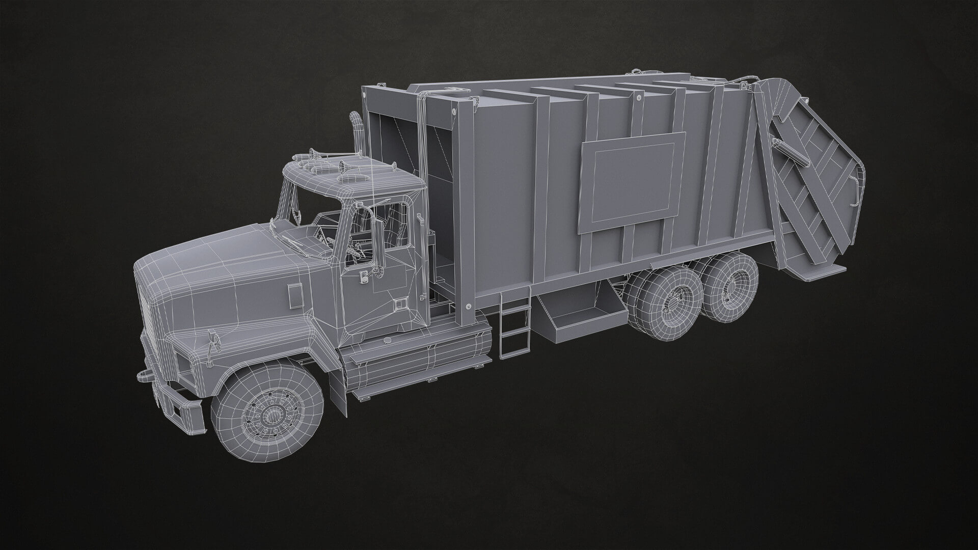 Classic Garbage Truck - 3D Model by MSWoodvine