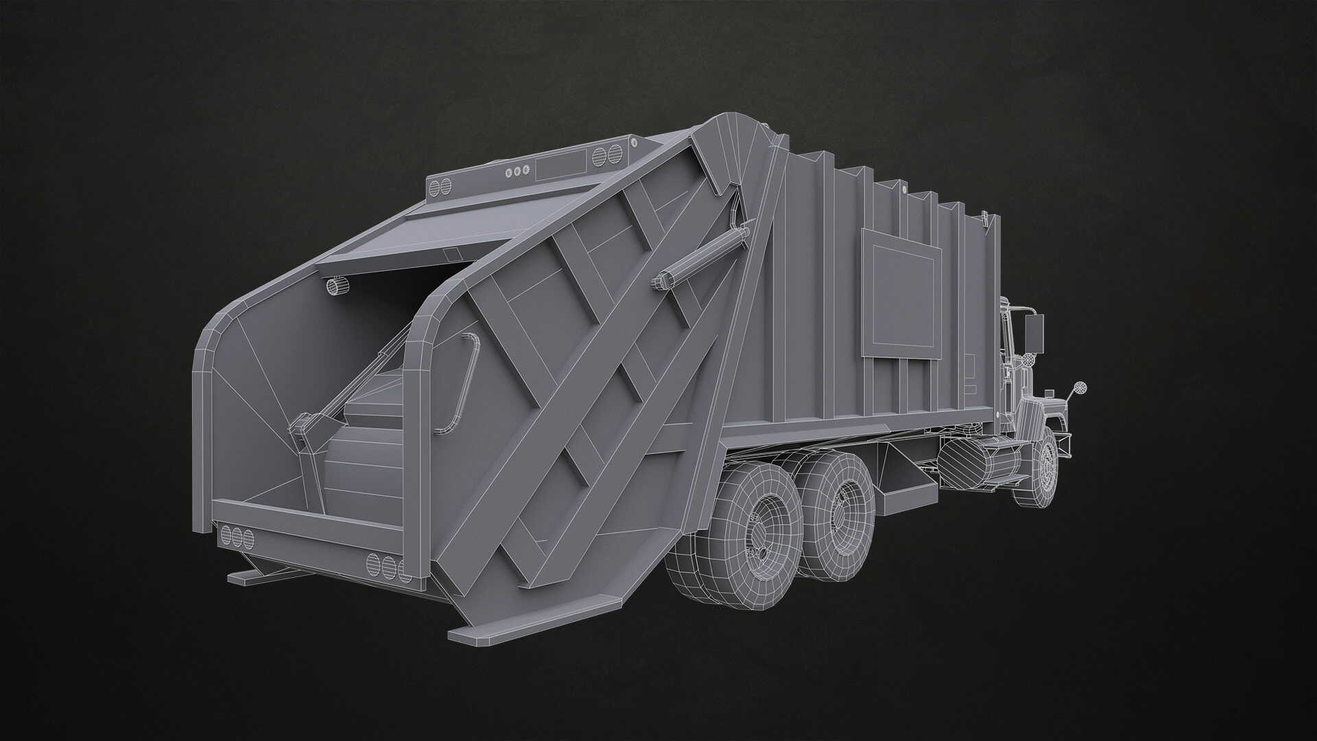 Classic Garbage Truck - 3D Model by MSWoodvine