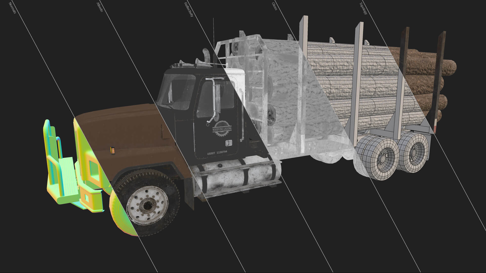 Classic Logging Truck - 3D Model by MSWoodvine