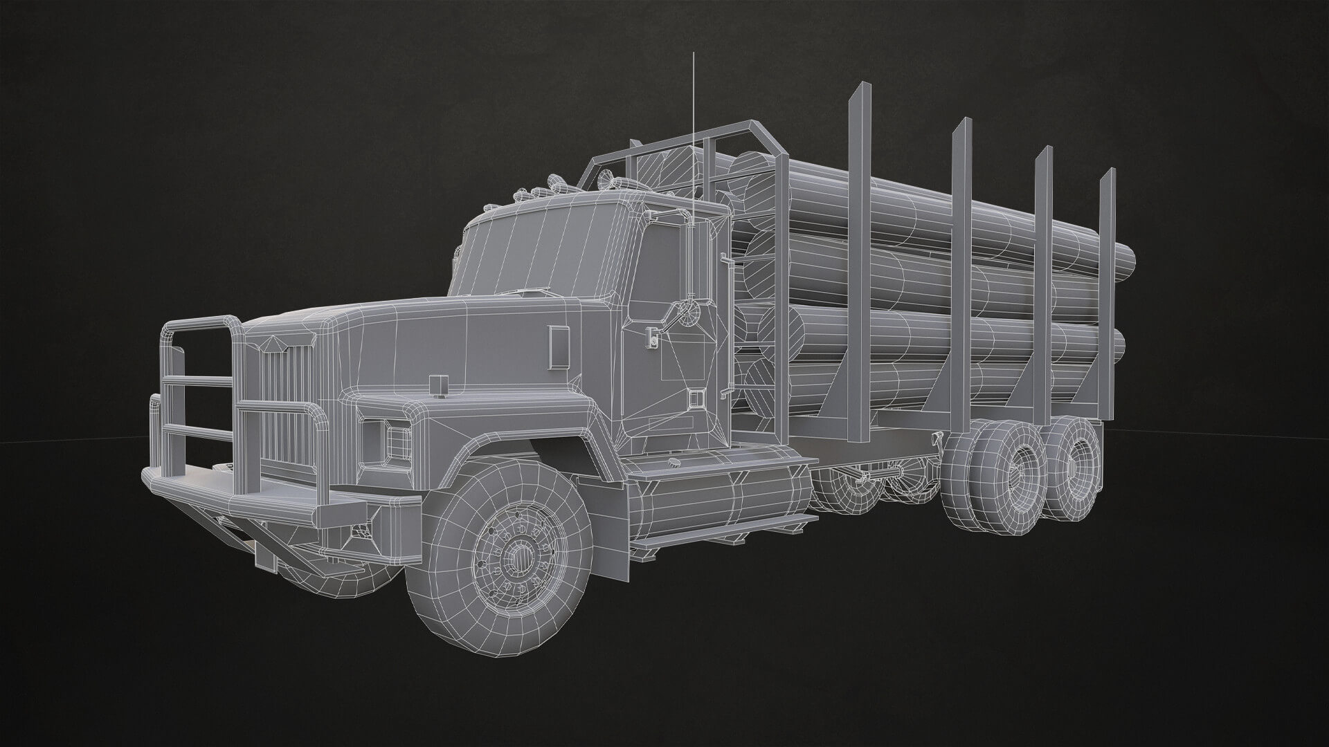 Classic Logging Truck - 3D Model by MSWoodvine
