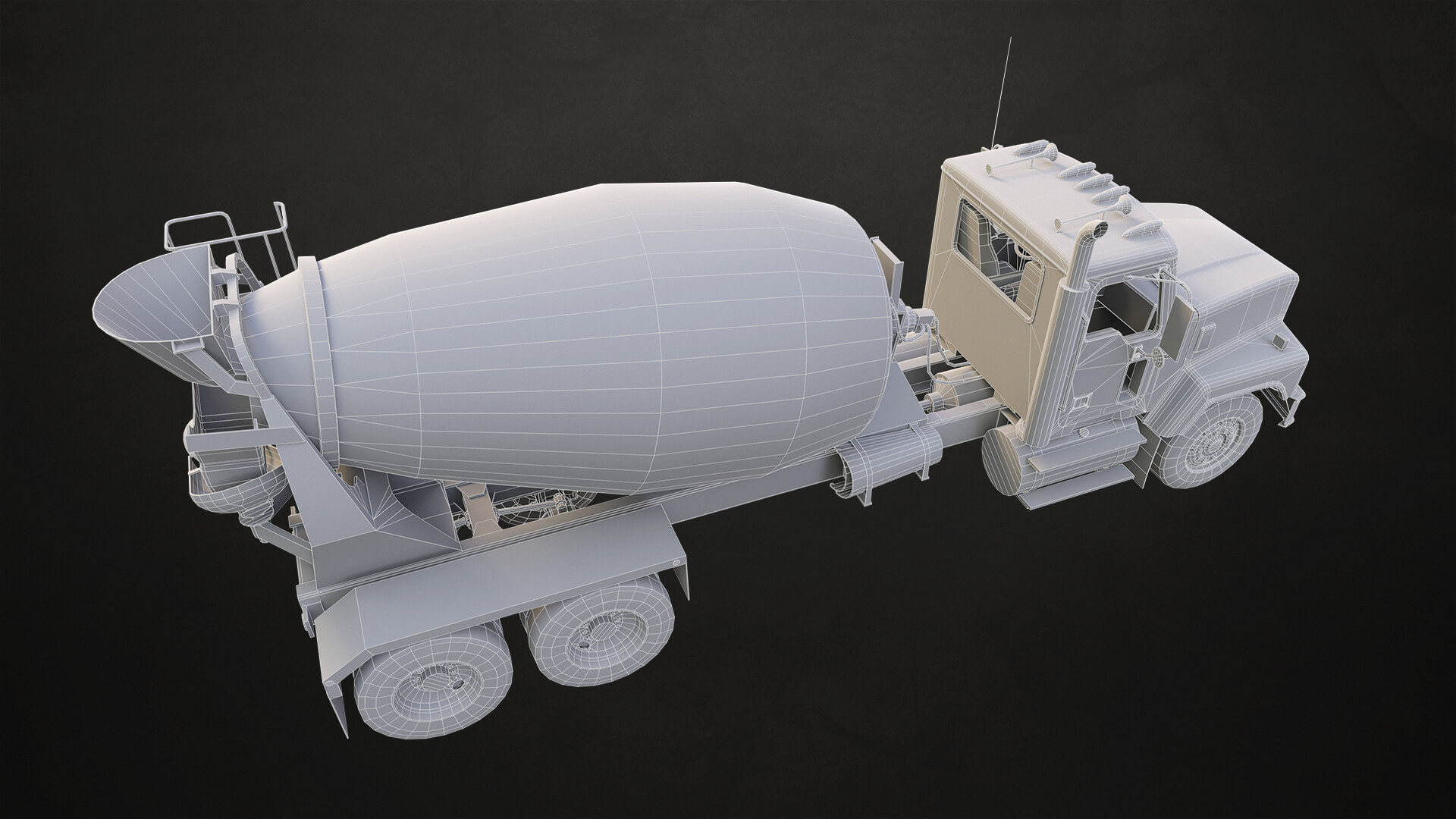 Classic Mixer Truck - 3D Model by MSWoodvine