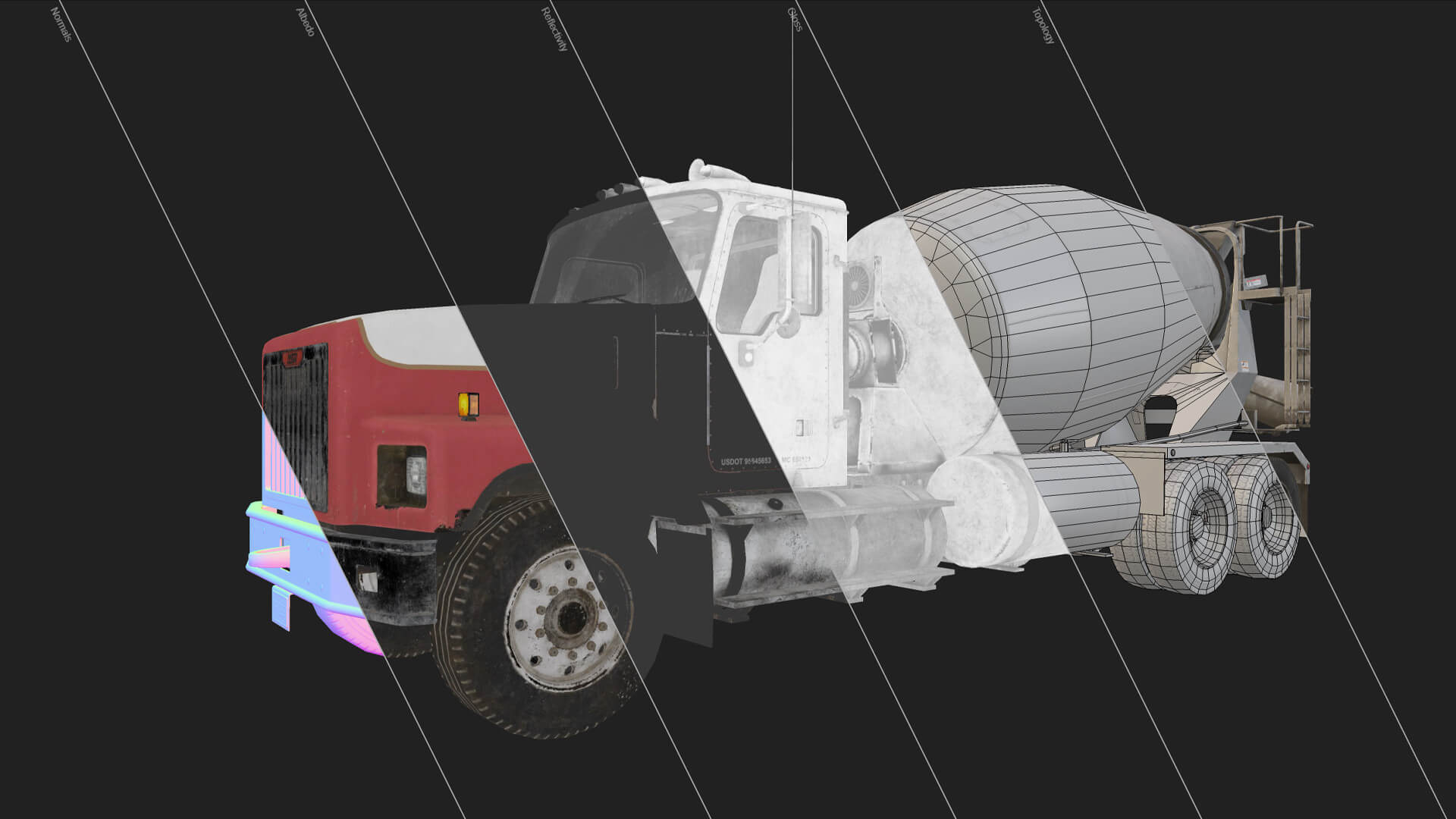 Classic Mixer Truck - 3D Model by MSWoodvine