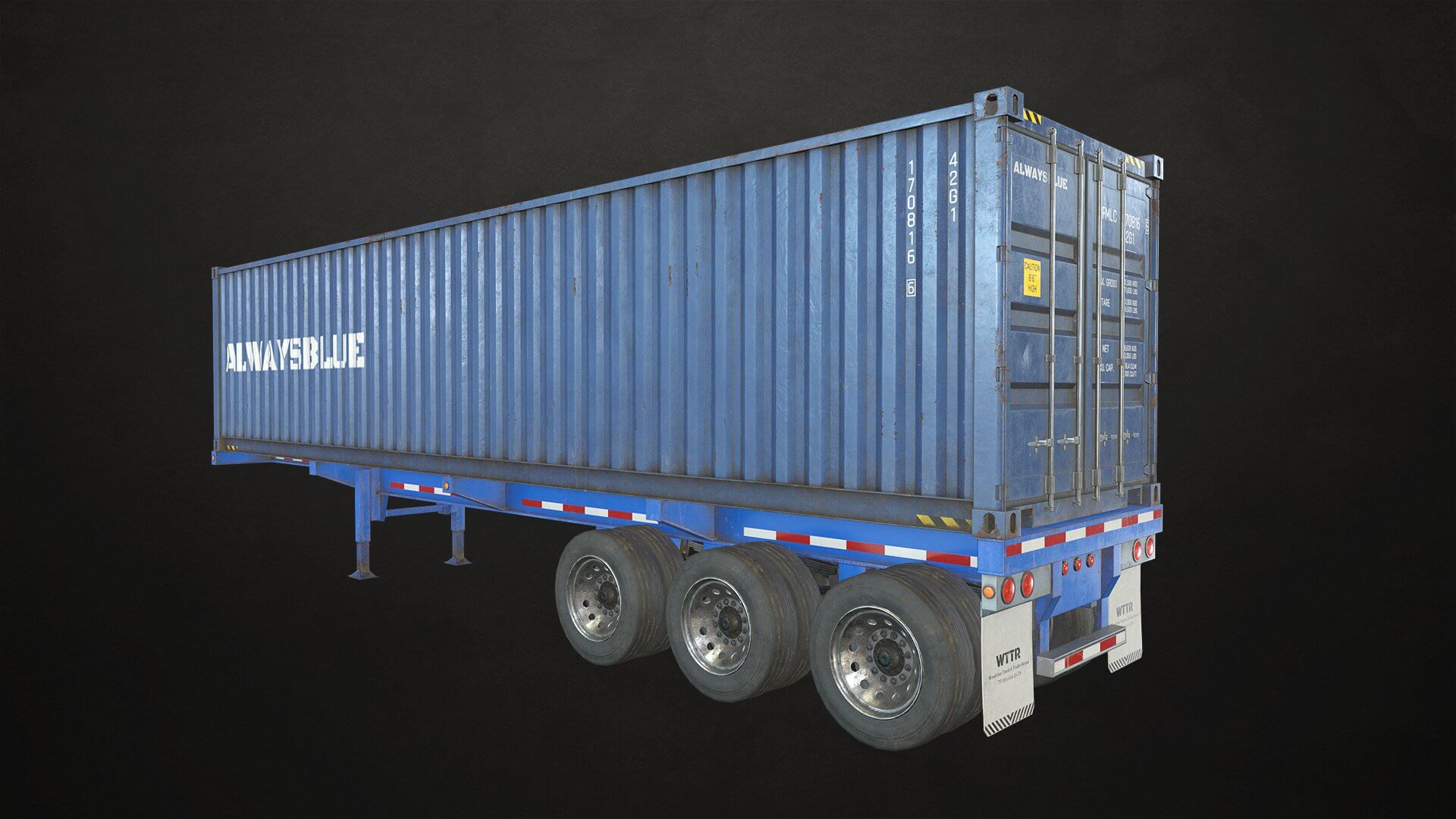 Container Trailer - 3D Model by MSWoodvine