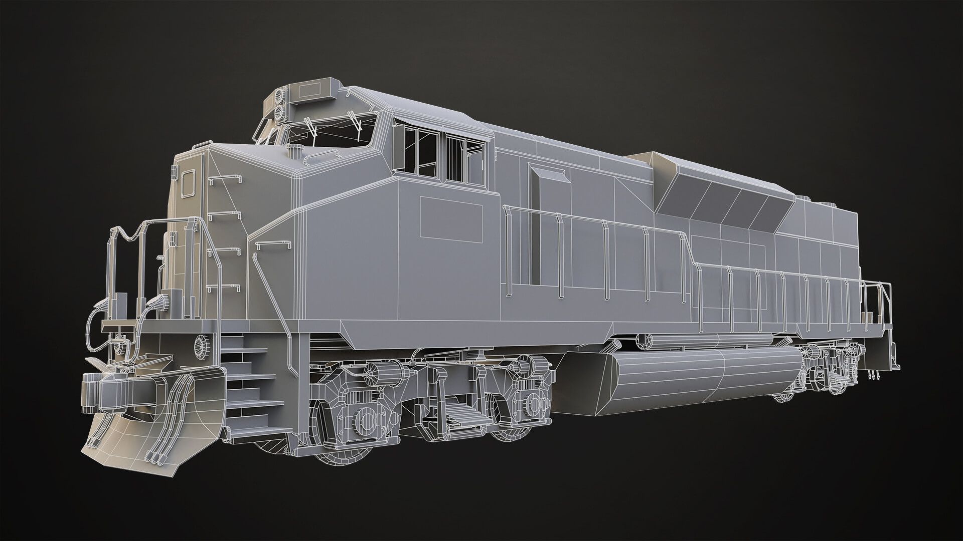 Diesel Locomotive - 3D Model by MSWoodvine