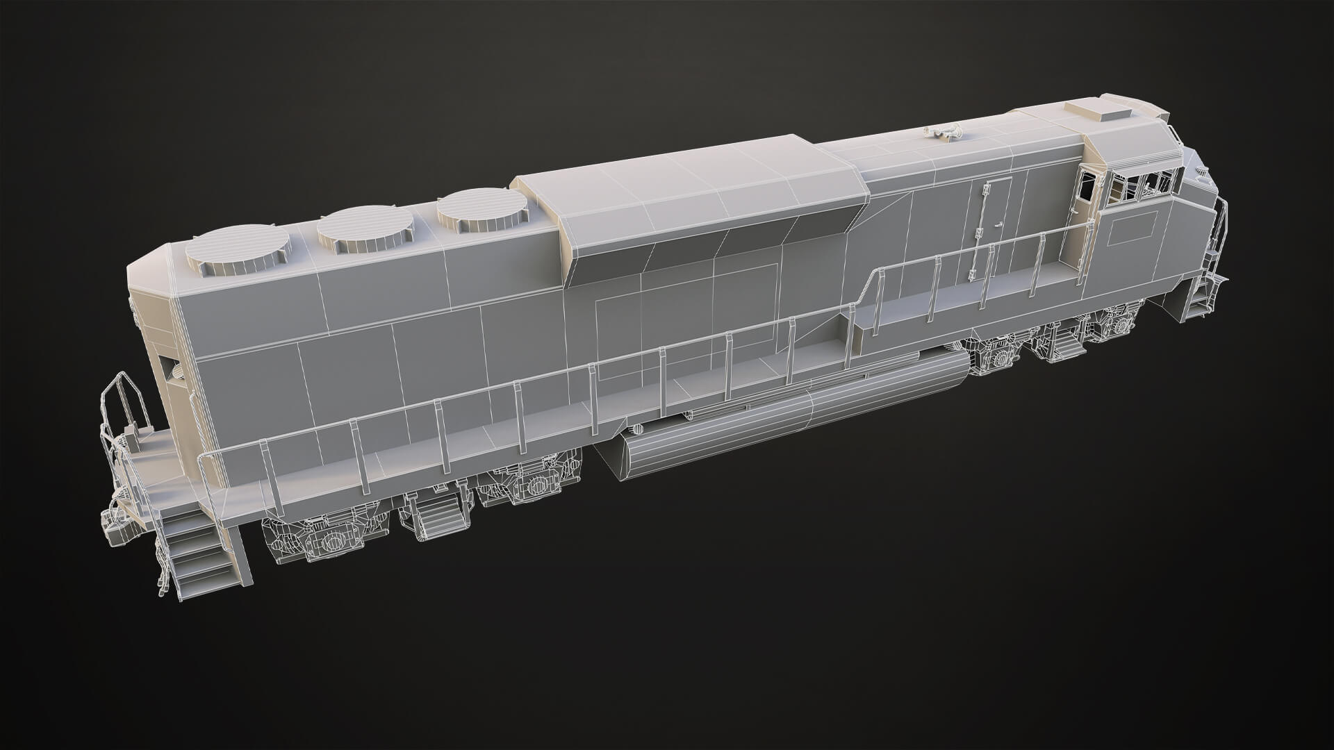 Diesel Locomotive - 3D Model by MSWoodvine